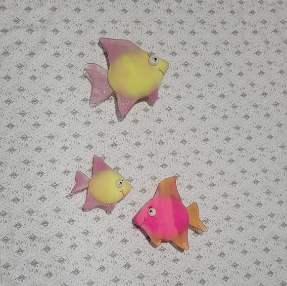 Accents | Y2k Neon Glitter Fish Hanging Art | Poshmark